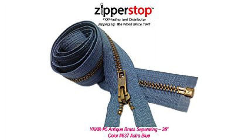 YKK®- Jacket Zippers YKK® #5 Antique Brass- Metal Teeth Separating for Crafter's Special Color ...