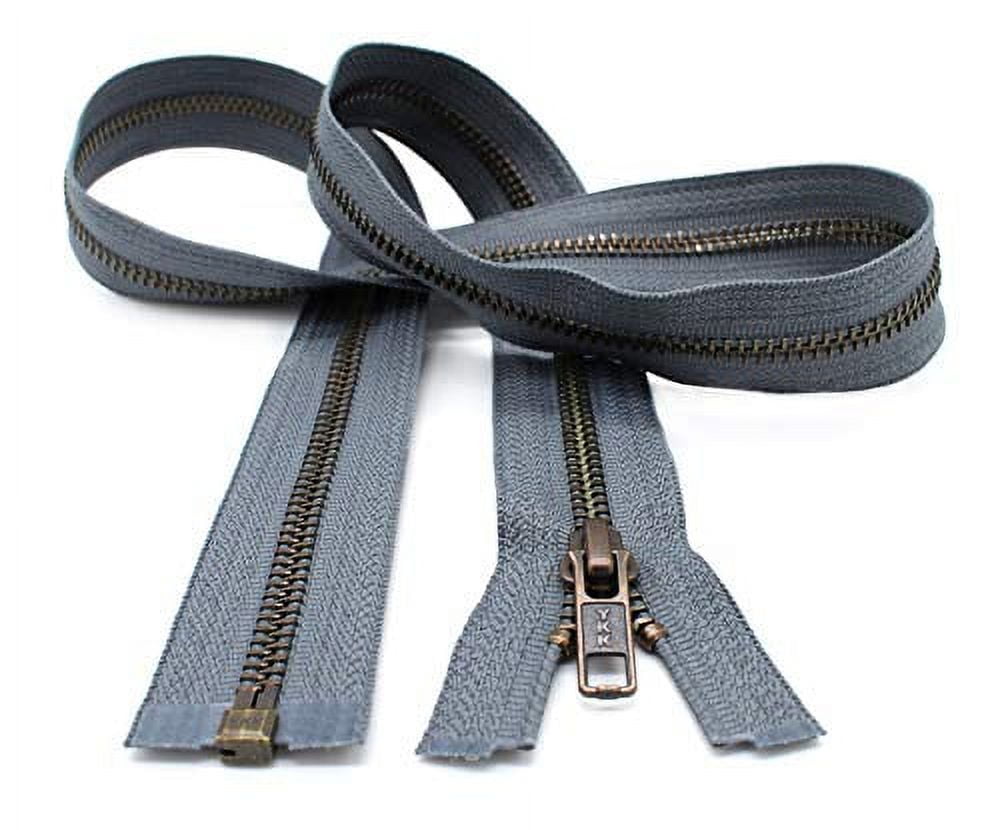 YKK- Jacket Zippers YKK #5 Antique Brass- Metal Teeth Separating for ...