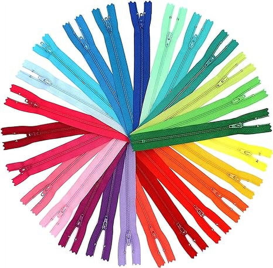 YKK Nylon Zippers for Sewing, 18 Inch 25 PCs Bulk Zipper 25 Assorted ...