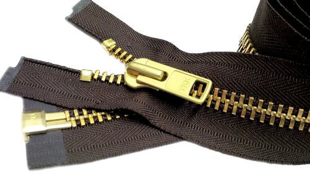 YKK Sale 28" Extra Heavy Duty Jacket Zipper YKK #10 Brass Separating ...