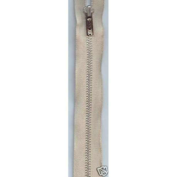YKK Silver Metal Open End Zip 60cm Beige - Each - Walmart Business Supplies