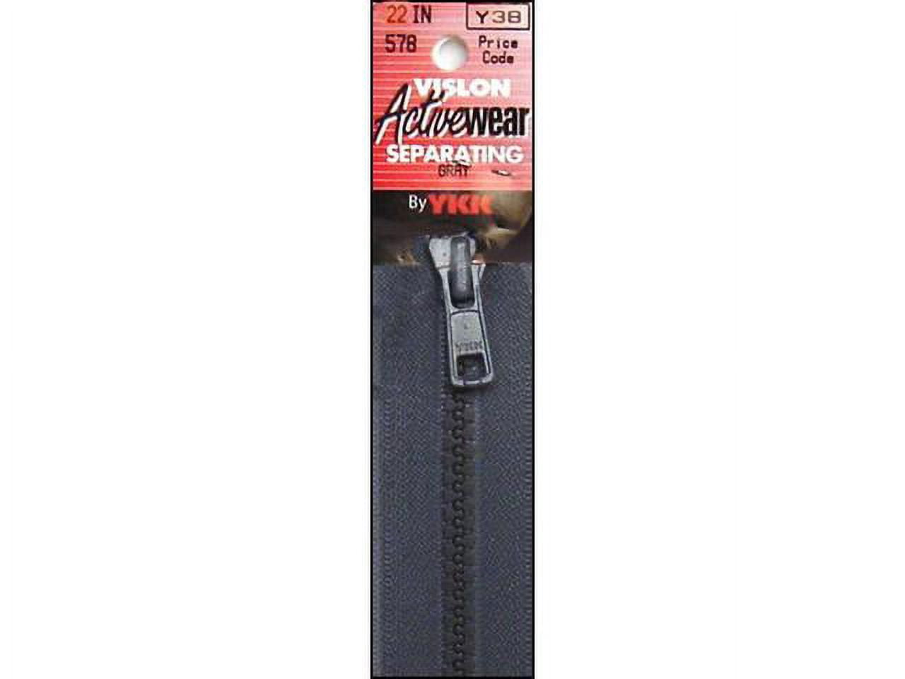 YKK Vislon Separating Zipper 22" Dark Grey - Walmart.com