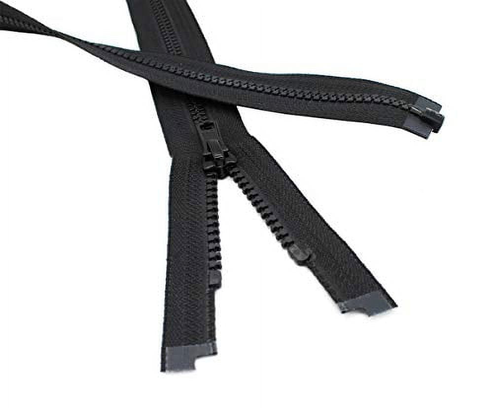 YKK Vislon Zipper, YKK #5 Molded Plastic Separating Bottom 14" to 36 ...