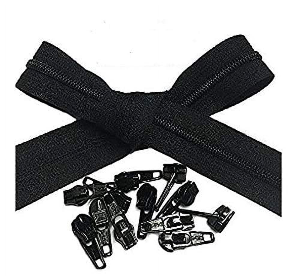 YKK® - Zipper Repair Kit Solution YKK® #3 Nylon Coil Chain Zipper Color Black - 10 Yards Nylon ...