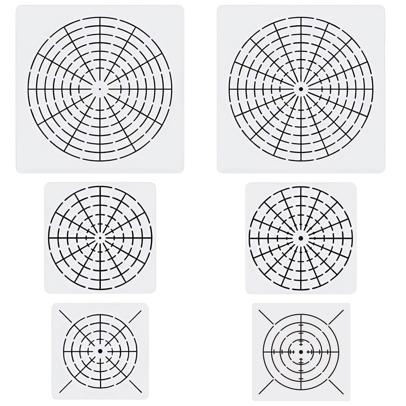 YKW 6 Pieces Mandala Dot Painting Tool Stencils Template Set, 8/12/16 ...