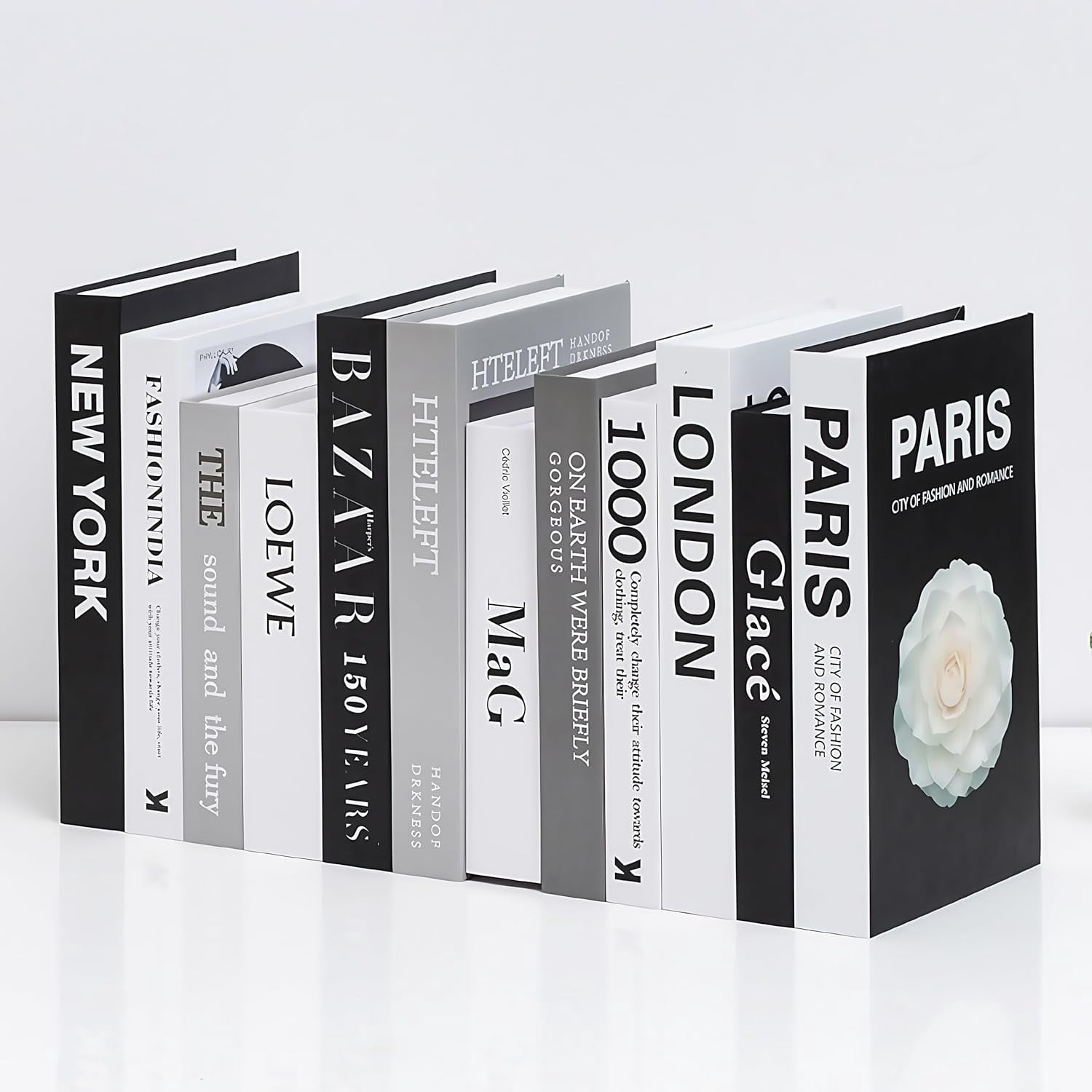 YKYKJDG 12pcs Fake Books for Decoration Faux Books Black Room Decor ...