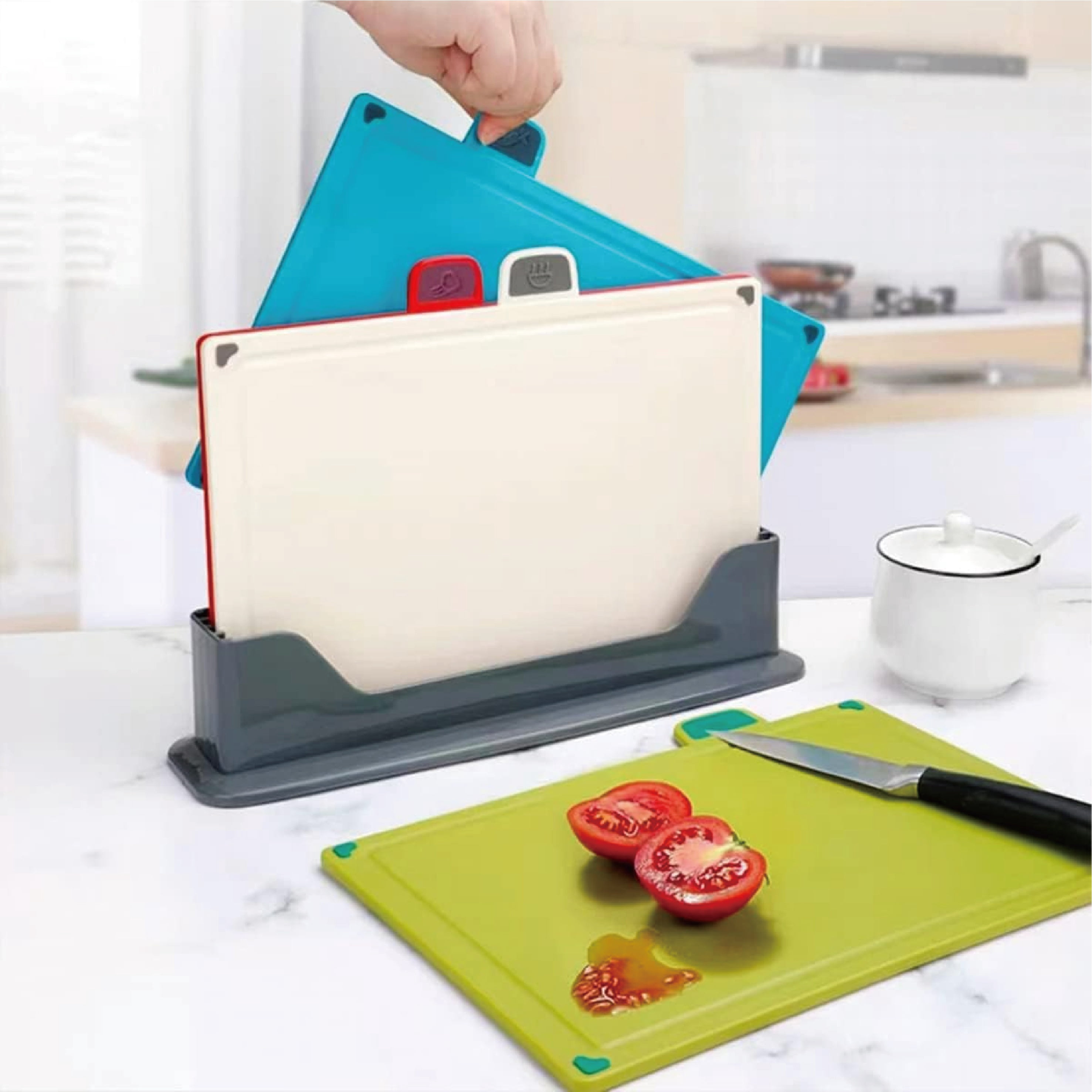 YL-ESH Cutting boards for the kitchen,Plastic Cutting Board Set with ...