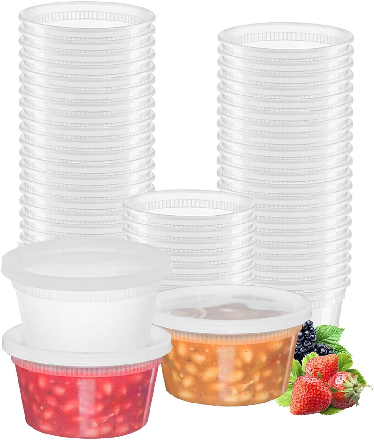 YL2512 Delitainers [240] 24 oz Deli Containers With Airtight Lids, Food ...