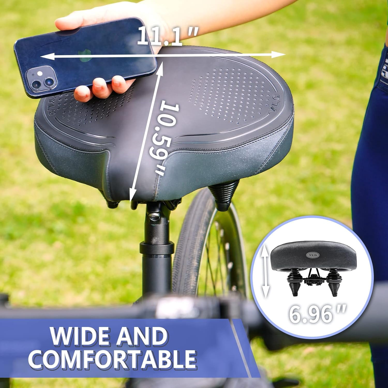 Oversized Bicycle Saddle With Adjustable Backrest YLG Oversized Bike ...