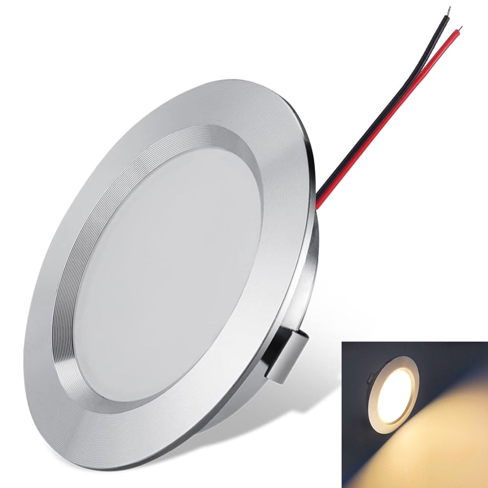 YLHHOME 3W 12V LED Recessed Light Downlight Ceiling Light Warm White ...