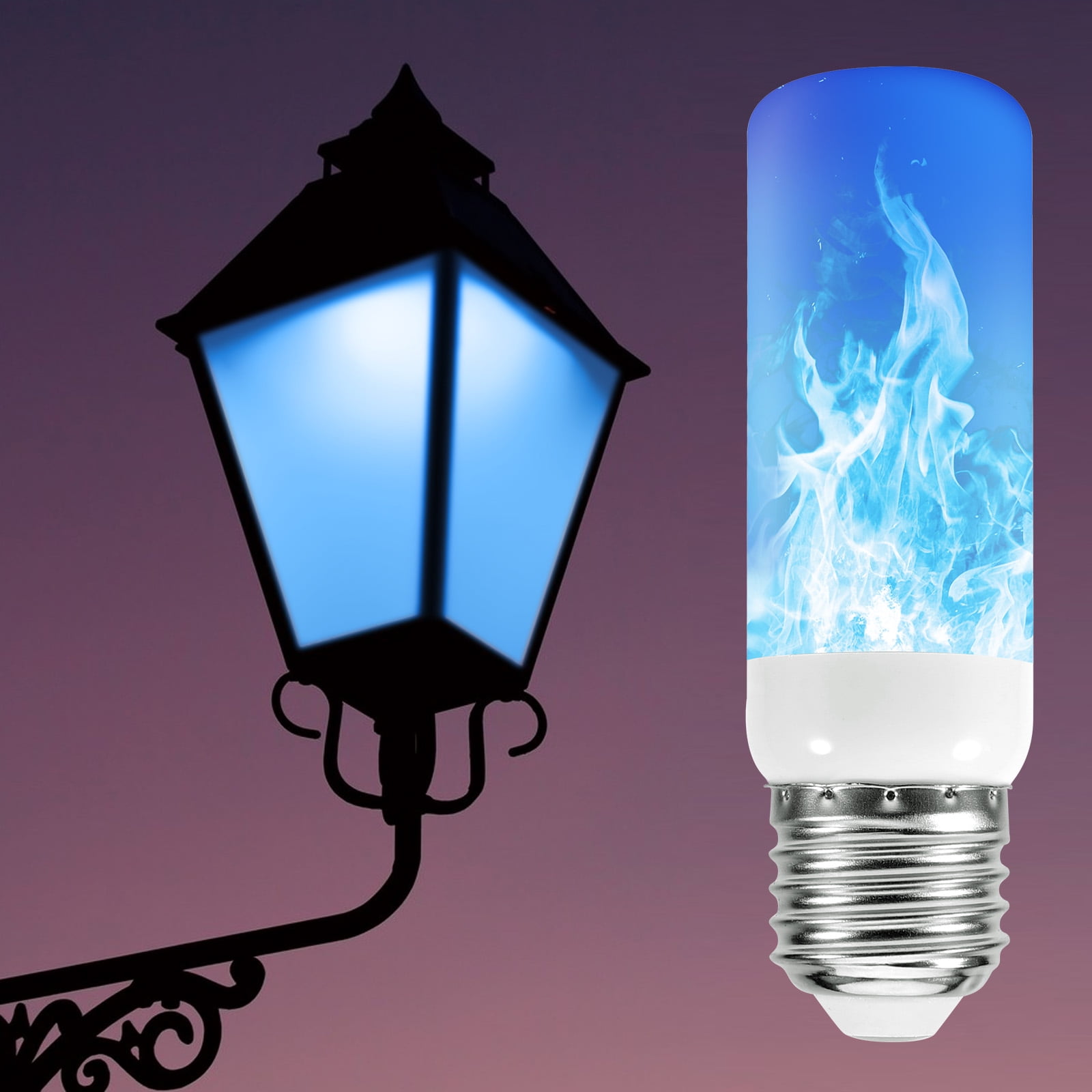 YLHHOME 4 Pack LED Flame Effect Light Bulb E12 E14 E27 B22 Base, 3 ...