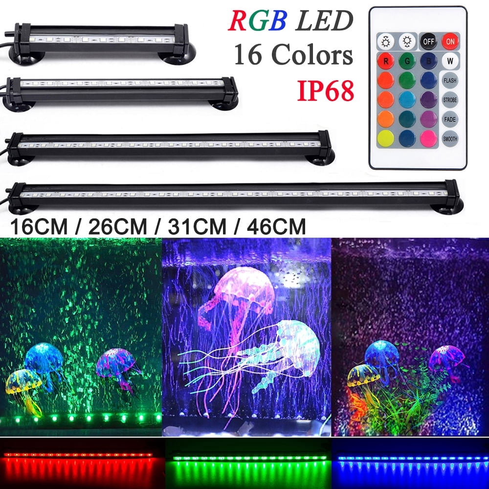 YLHHOME LED Aquarium Light 12" Waterproof Air Bubble Lamp Submersible ...