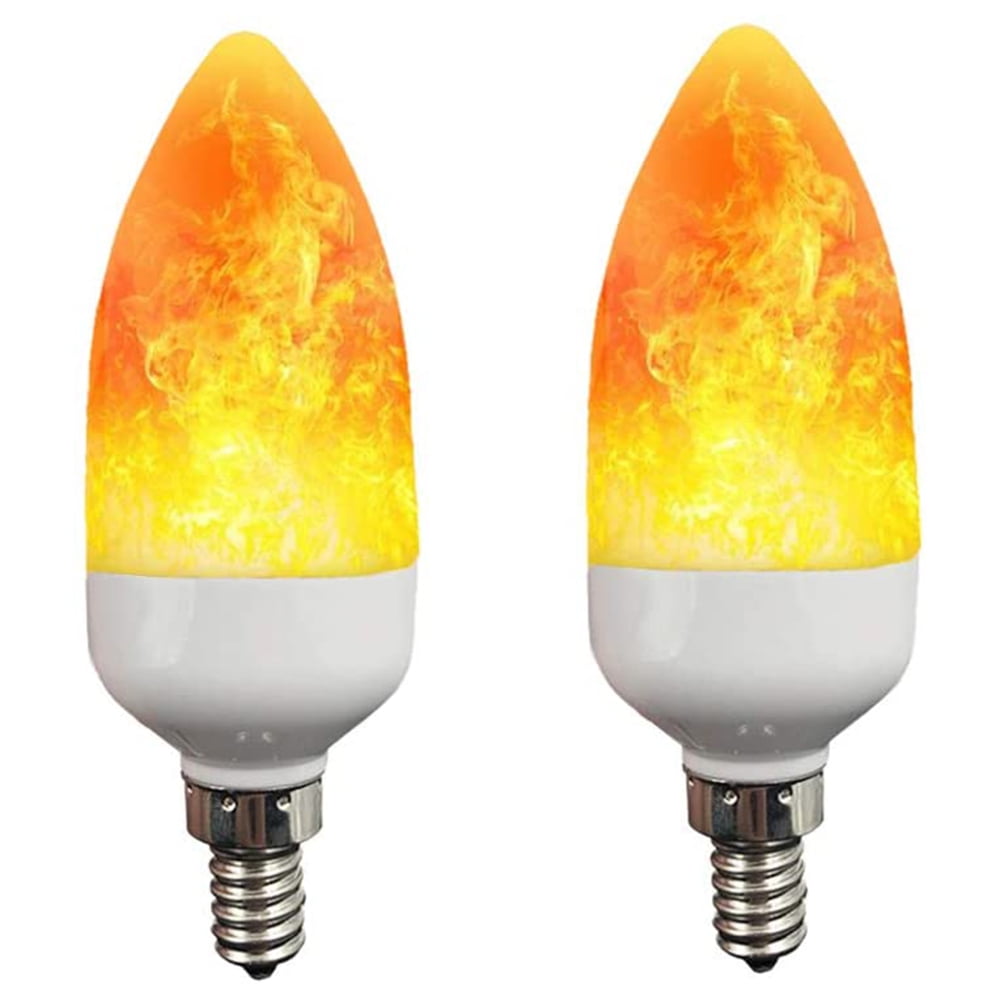 YLHHOME LED Flame Effect Fire Light Bulbs E12 E14 Flickering Atmosphere ...