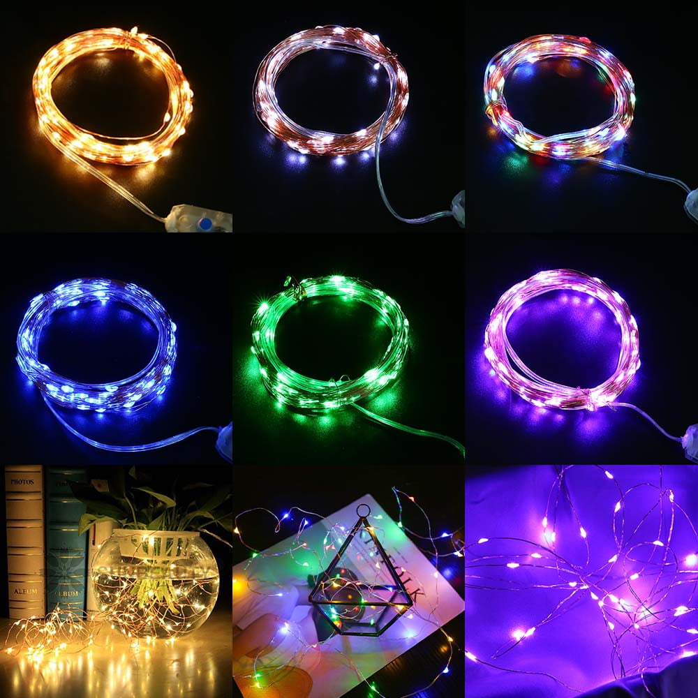 YLHHOME LED String Lights Copper Wire Battery USB Powered Waterproof ...