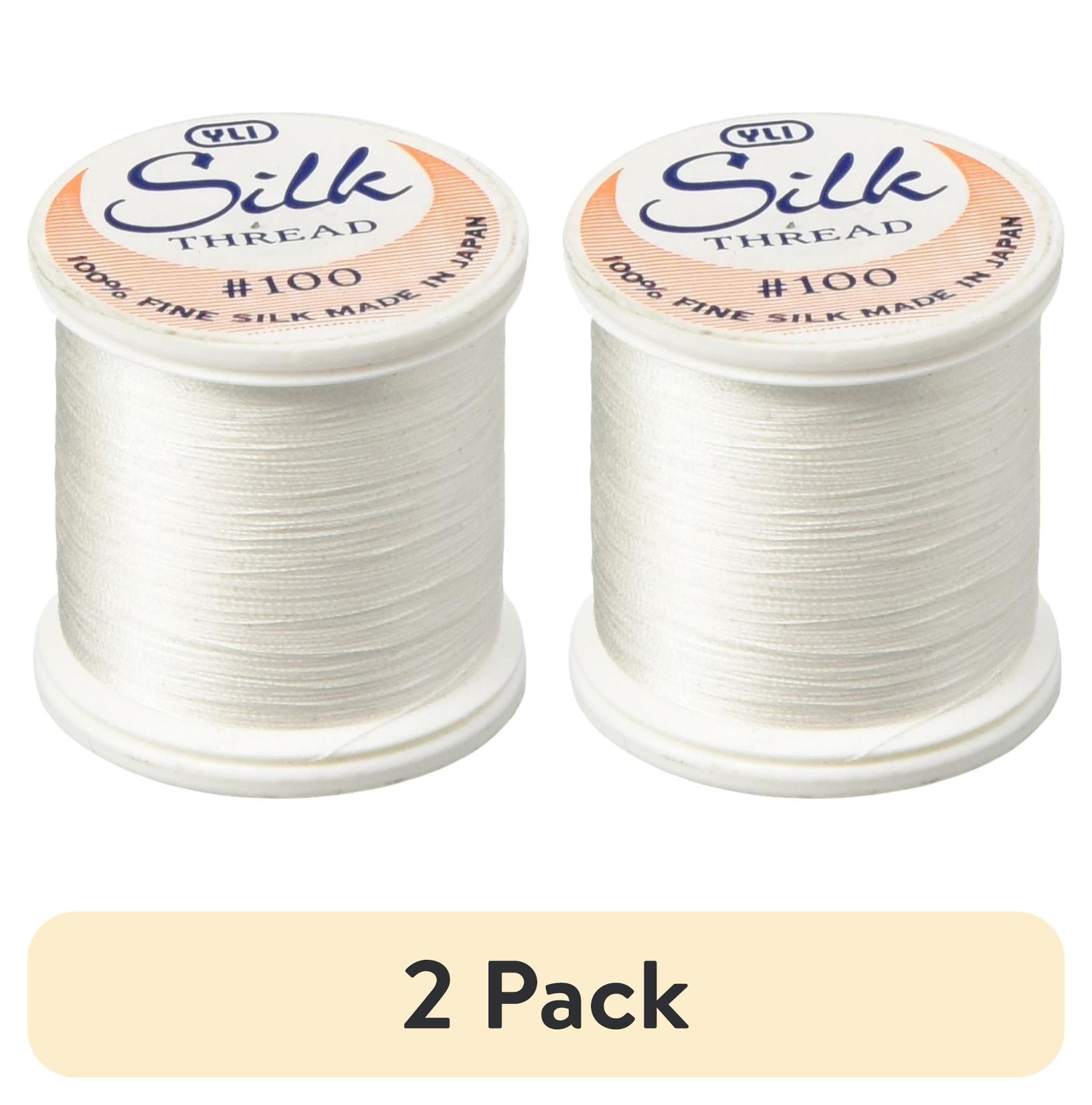 (2 pack) YLI 20210-WHT 100wt T-12 Silk Thread, 200m, White - Walmart.com