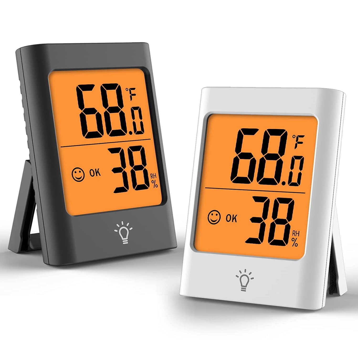 YLLAa Indoor Thermometer for Home, 2pack Hygrometer Humidity Meter ...