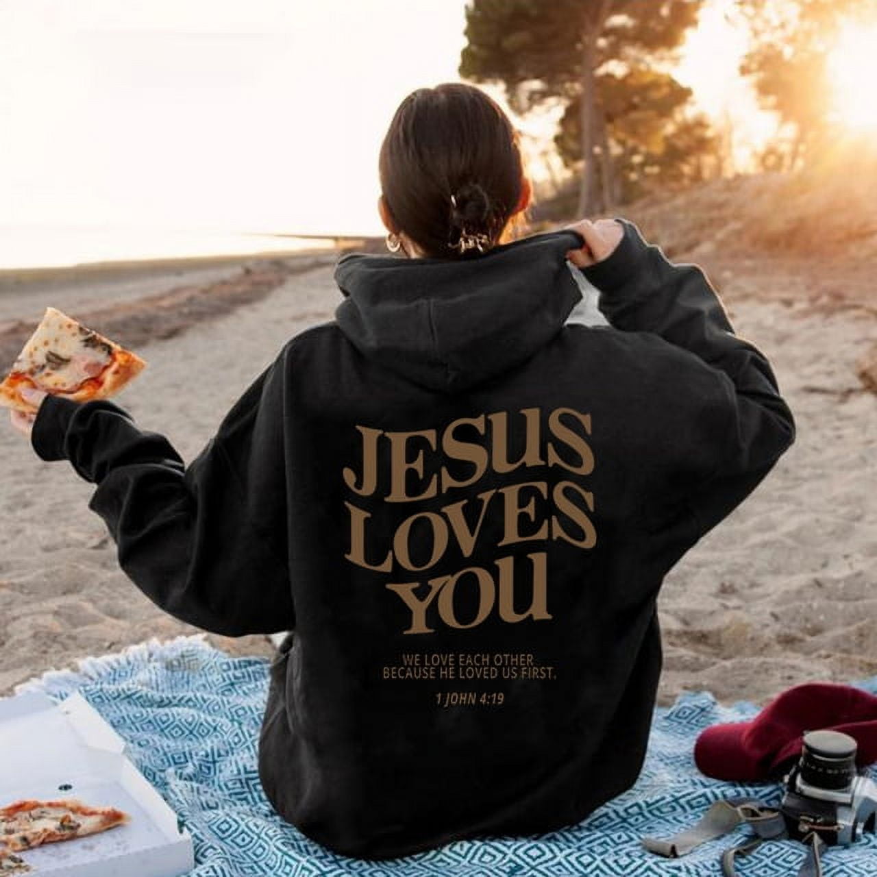 YLLMHH Jesus Loves You Hoodie Christian Hooded Jesus Pullover Bible ...