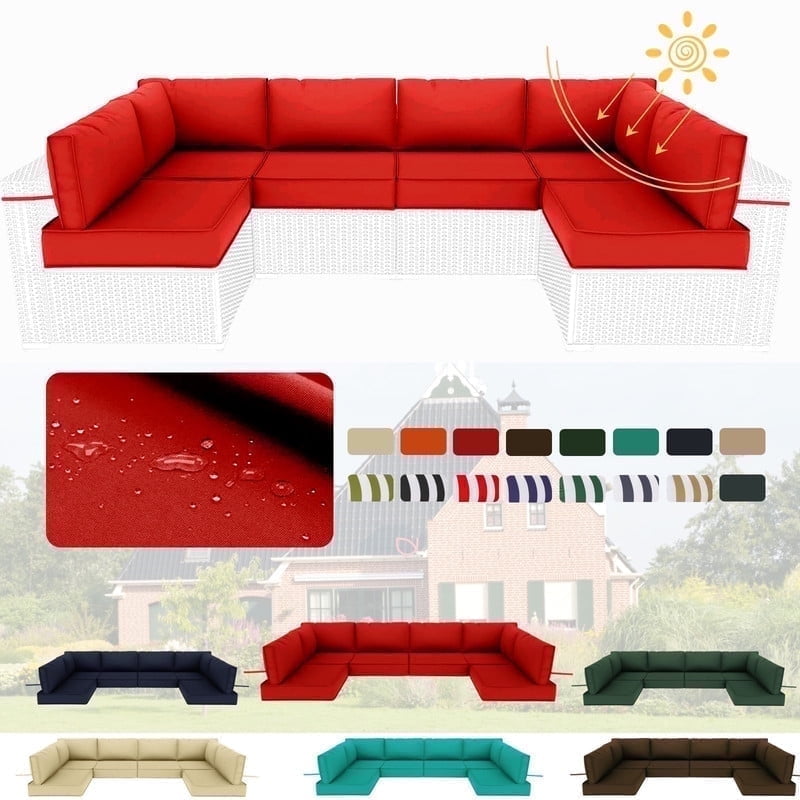 Ylln 14-Piece Outdoor Sectional Cushions Set - Replacement Cushions for ...