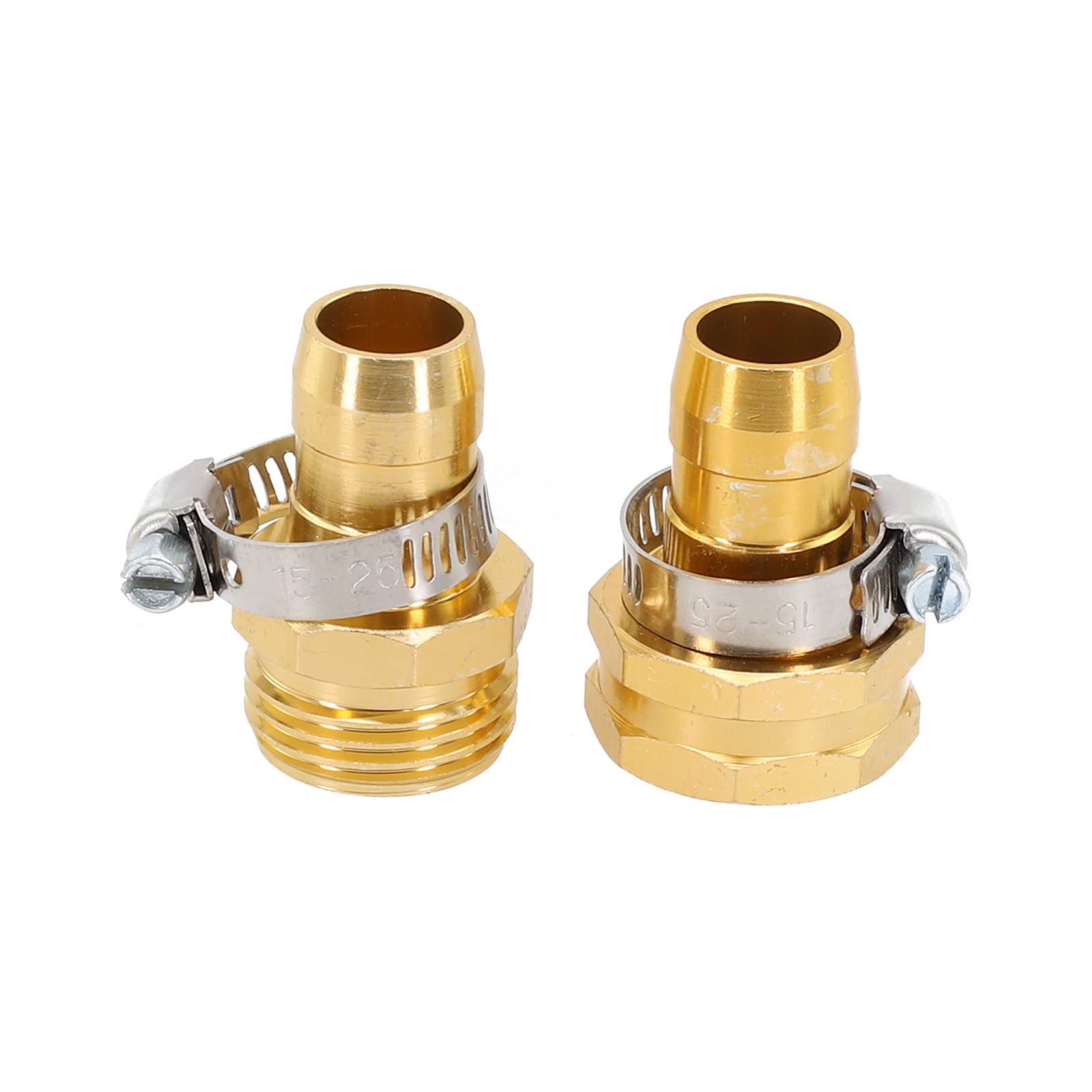 YLLSF 3/4 Inch Garden Brass Mender End Repair Kit Hose Connector Male ...