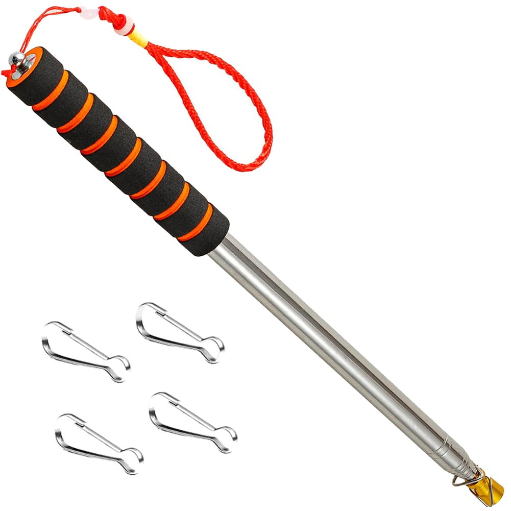 YLLSF 3 meters telescopic handheld flagpole with 4 clips - Walmart.com