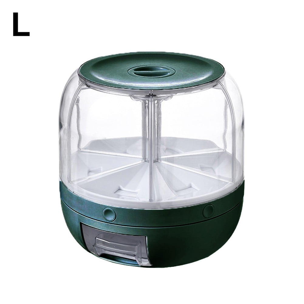 YLLSF 6 Grids R ice Dispenser Dry Food Storage Dispenser Rotating ...