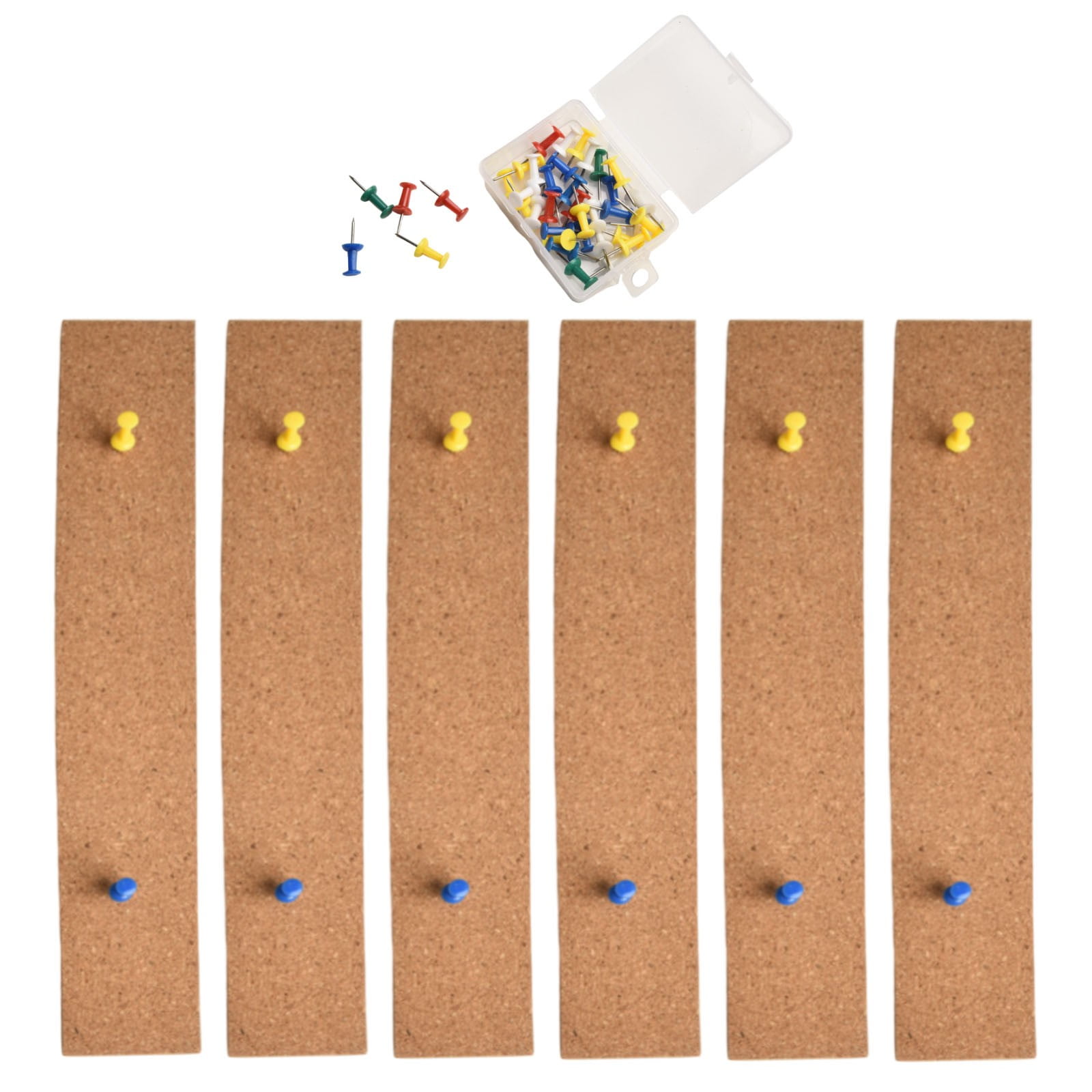 YLLSF 6-Pack Premium Cork Board Strips for Walls, Multipurpose Bulletin ...