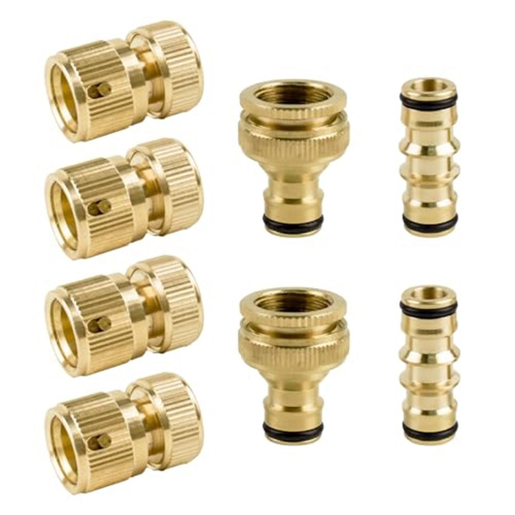 YLLSF 8 Pack Garden Hose Pipe Fittings Kit for Outdoor tap&Join Hose ...