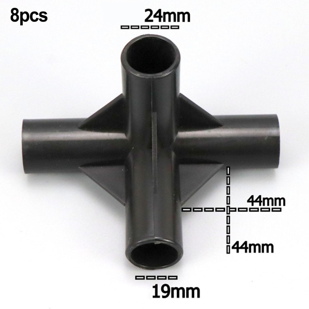 YLLSF 8PCS Versatile 4-Way Black PVC Pipe Fittings: Perfect for DIY ...