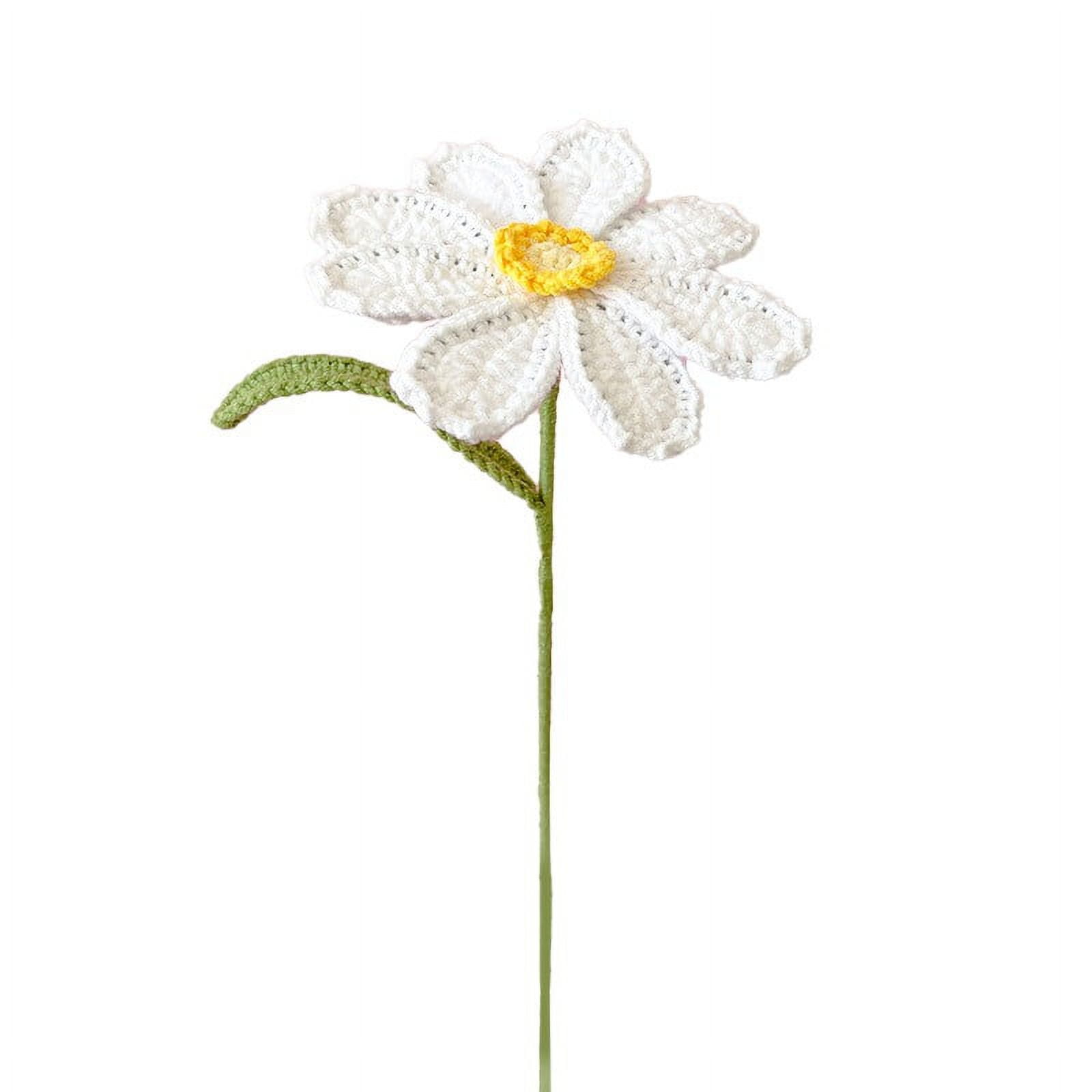 YLLSF Handmade Crochet Flowers Knitted Gesang Flower Bouquet Home Decor ...