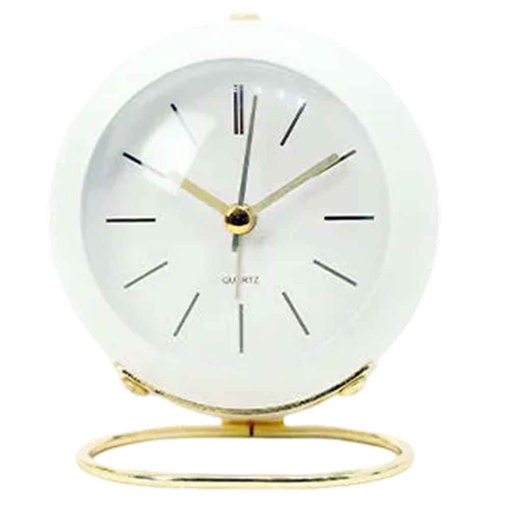 YLLSF Metal Bracket Alarm Clock Silent Night Light Ring Base Table ...