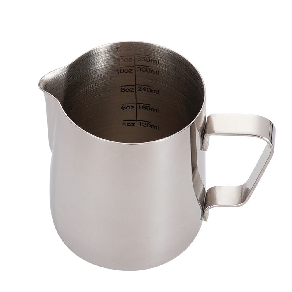 YLLSF Milk Frothing Jug Scale Latte Espresso Coffee Pitcher Stainless ...