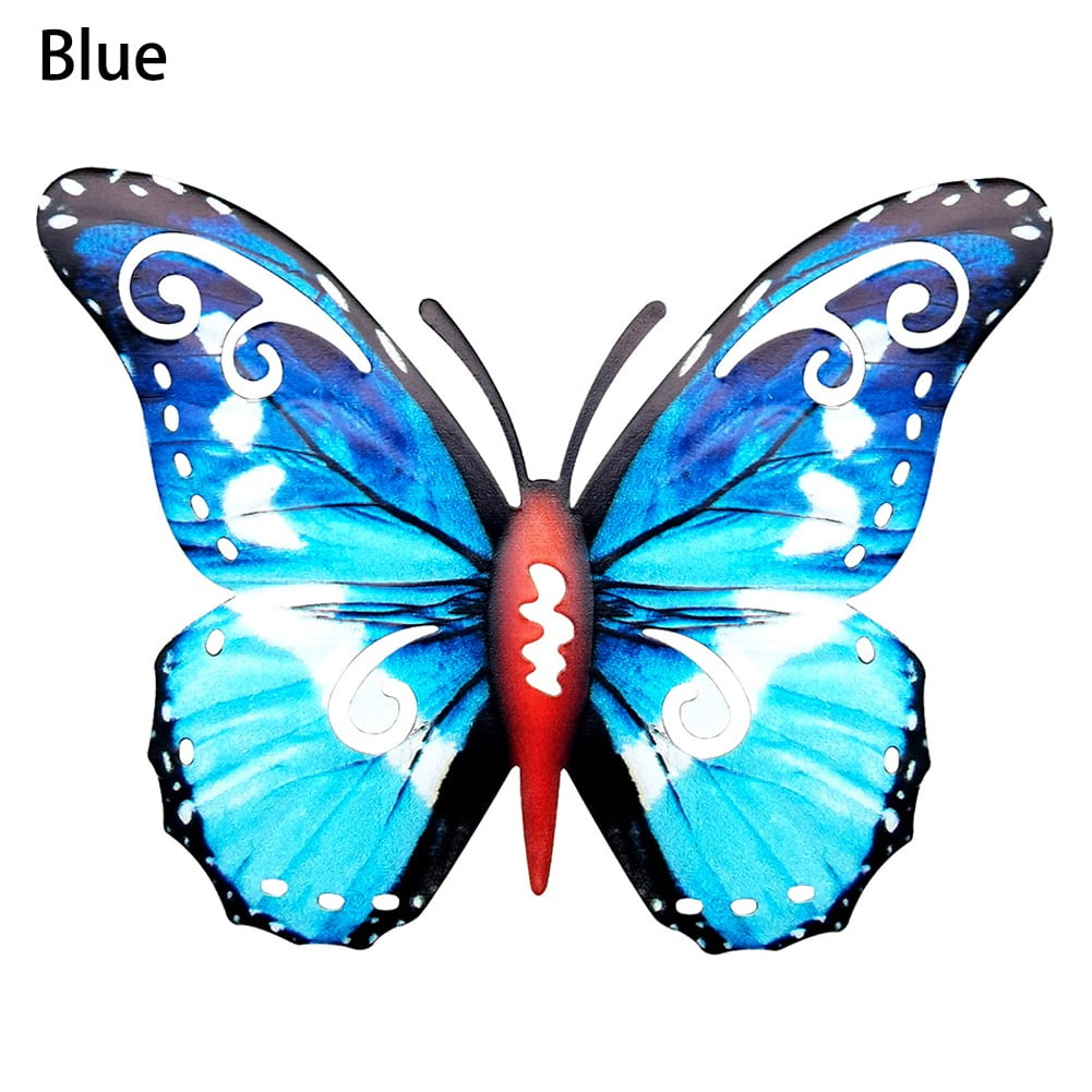 YLLSF Multipal-Color Butterfly Bright Colour Metal Garden Decoration ...
