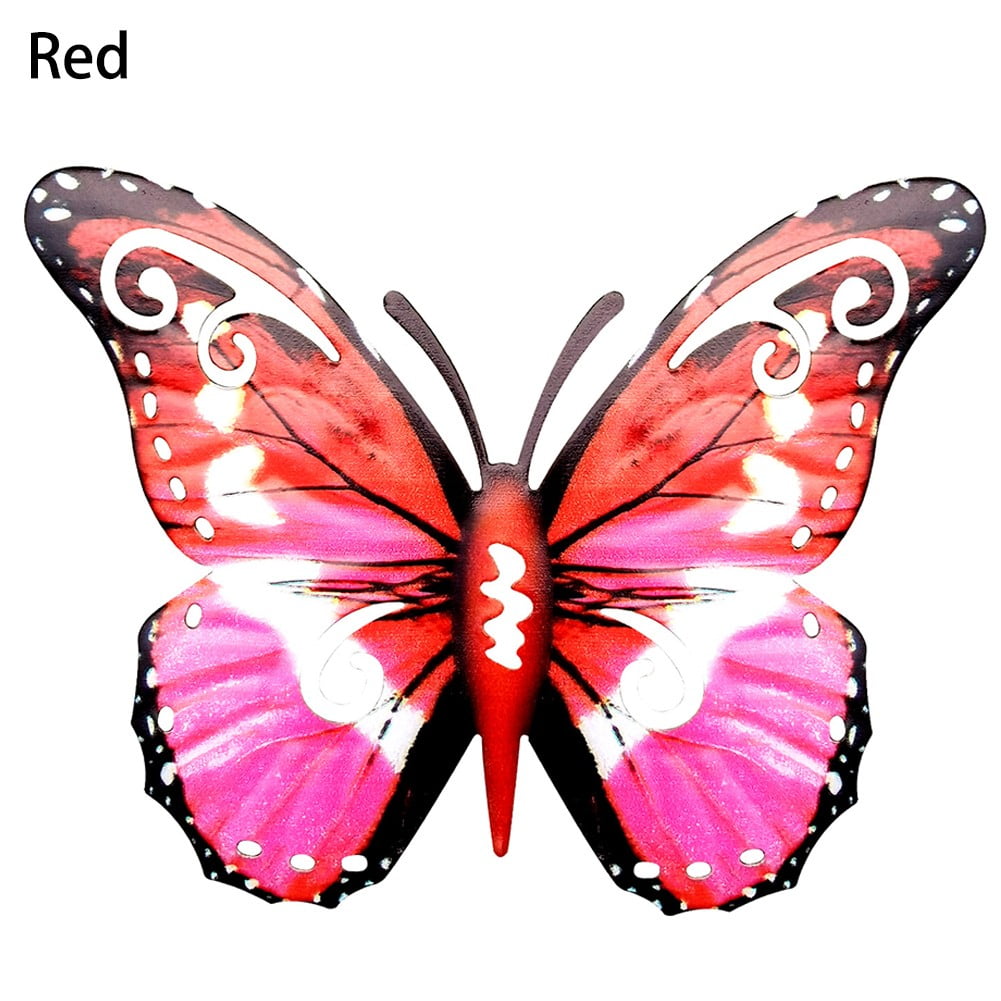 YLLSF Multipal-Color Butterfly Bright Colour Metal Garden Decoration ...