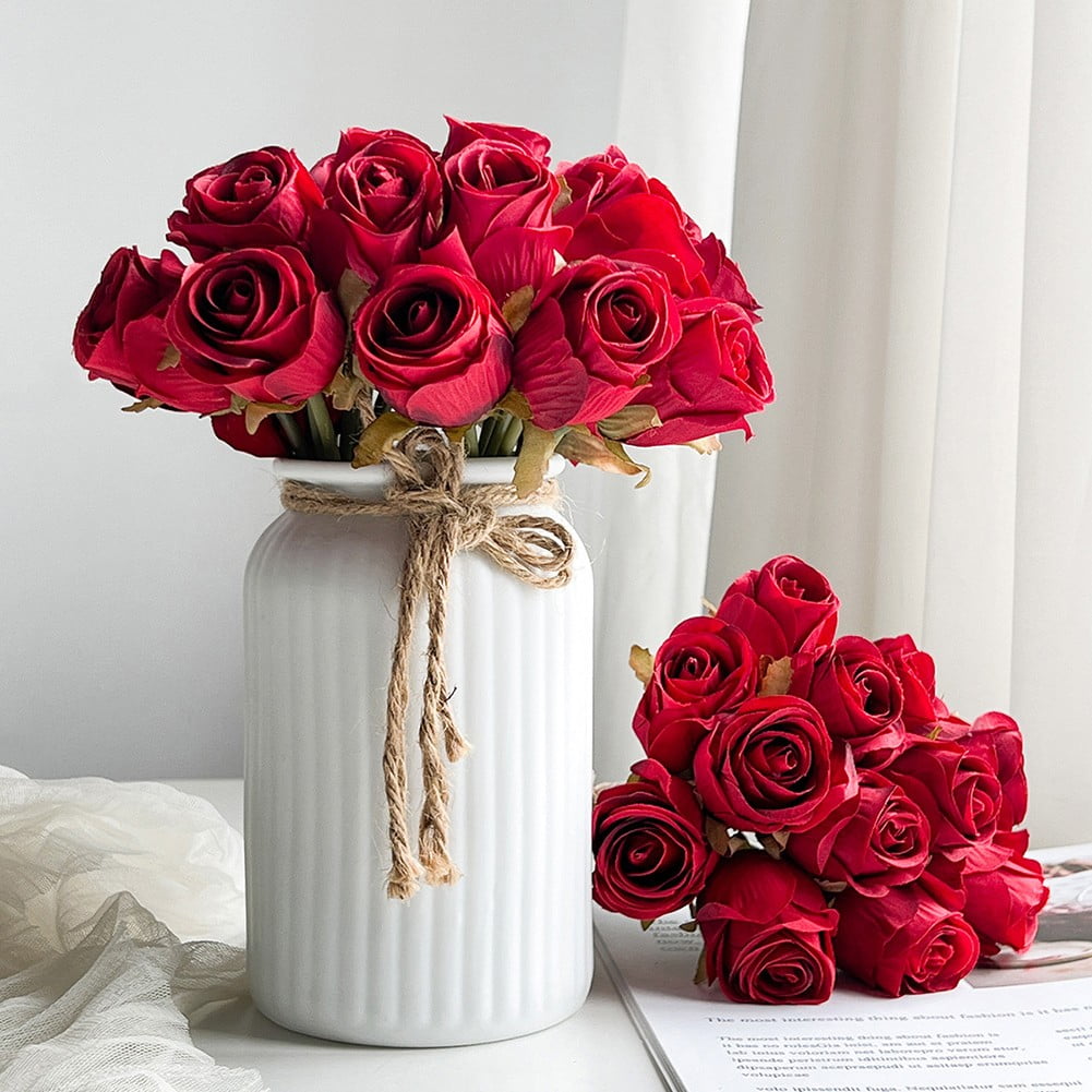 YLLSF Realistic Artificial Roses Cost effective Alternative to Fresh ...