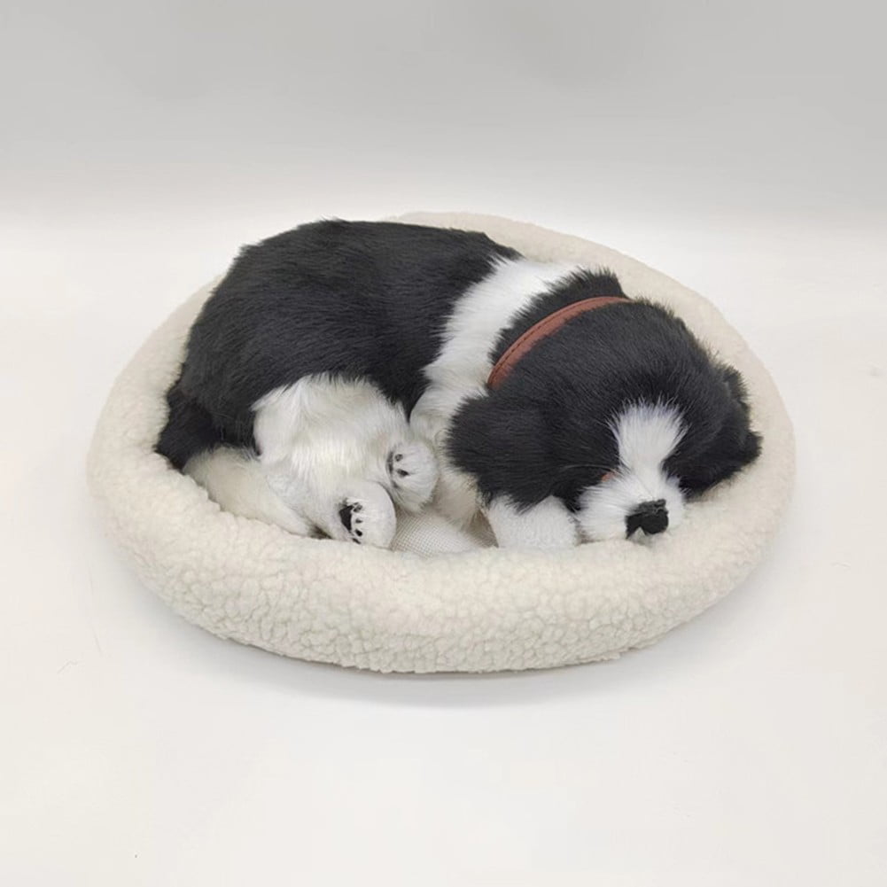 YLLSF Realistic Breathing Dog Plush Toy Soft Stuffed Electronic Pet ...