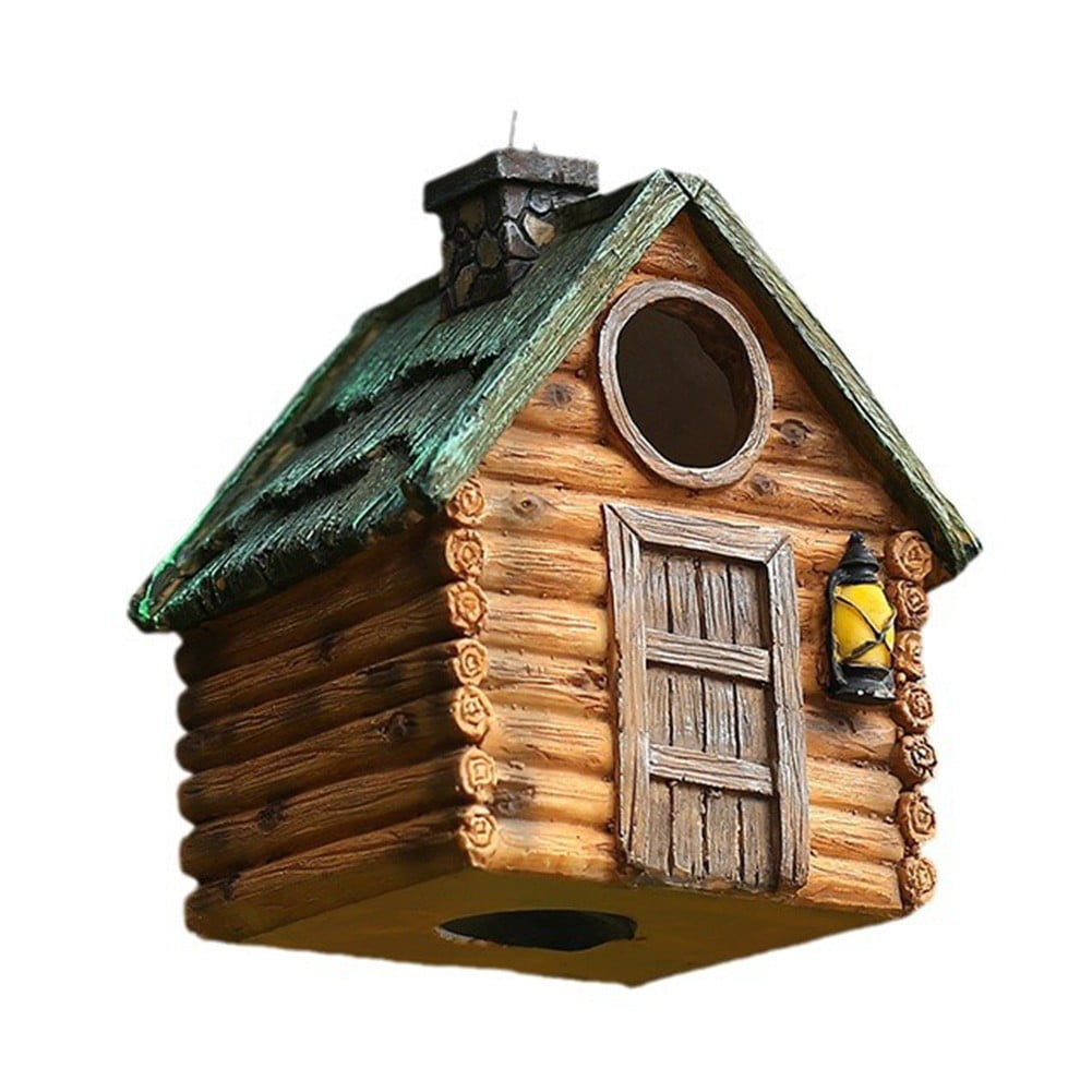 YLLSF Resin Bird Nest Garden Decoration Breeding Winter Tree Hanging ...