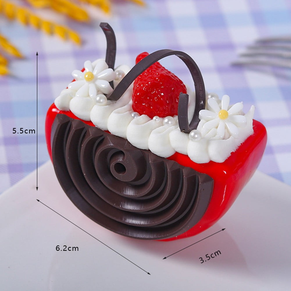 YLLSF Sliced cake table refrigerator magnet home decoration simulation ...