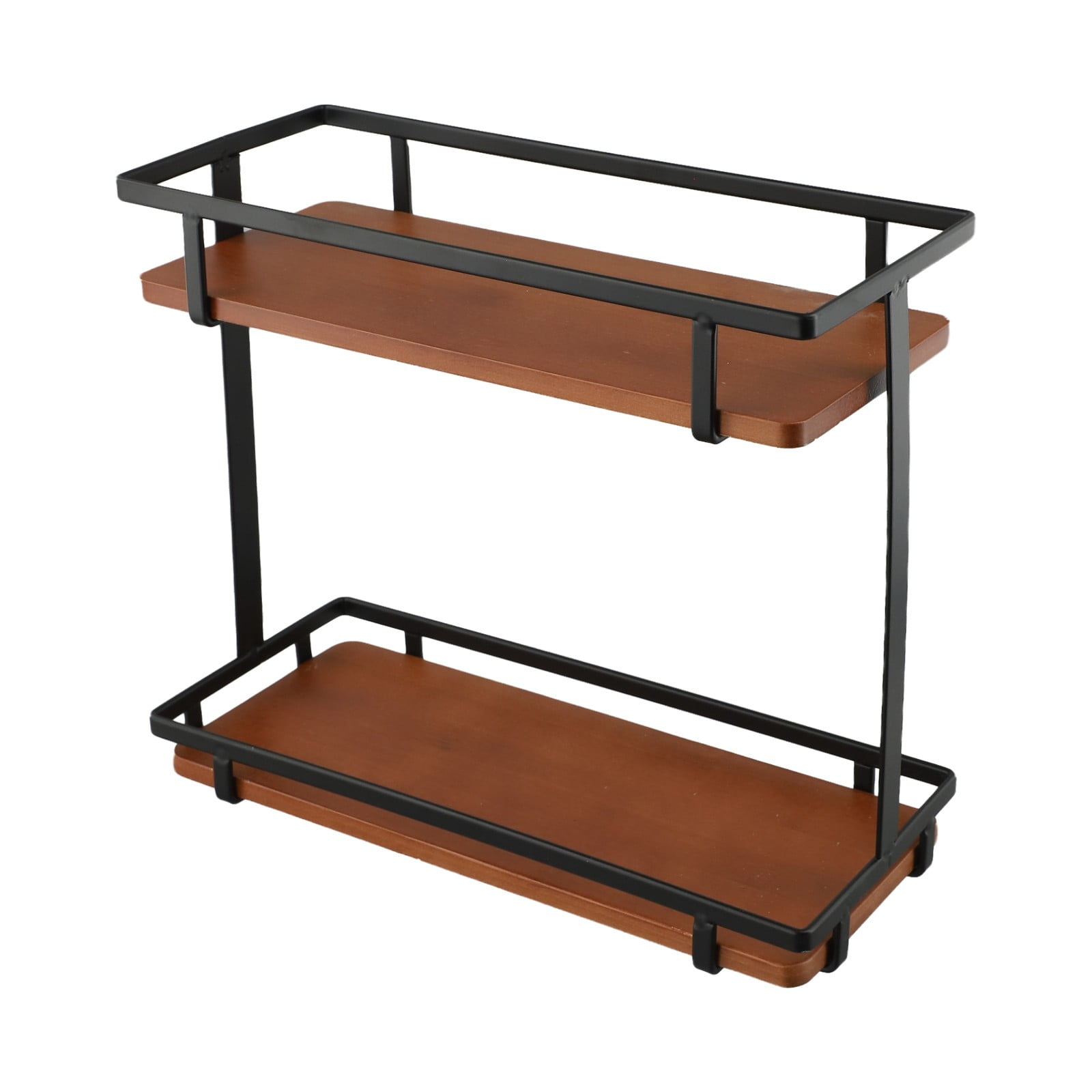 YLLSF Sturdy and stylish wood double-layer storage rack for efficient ...