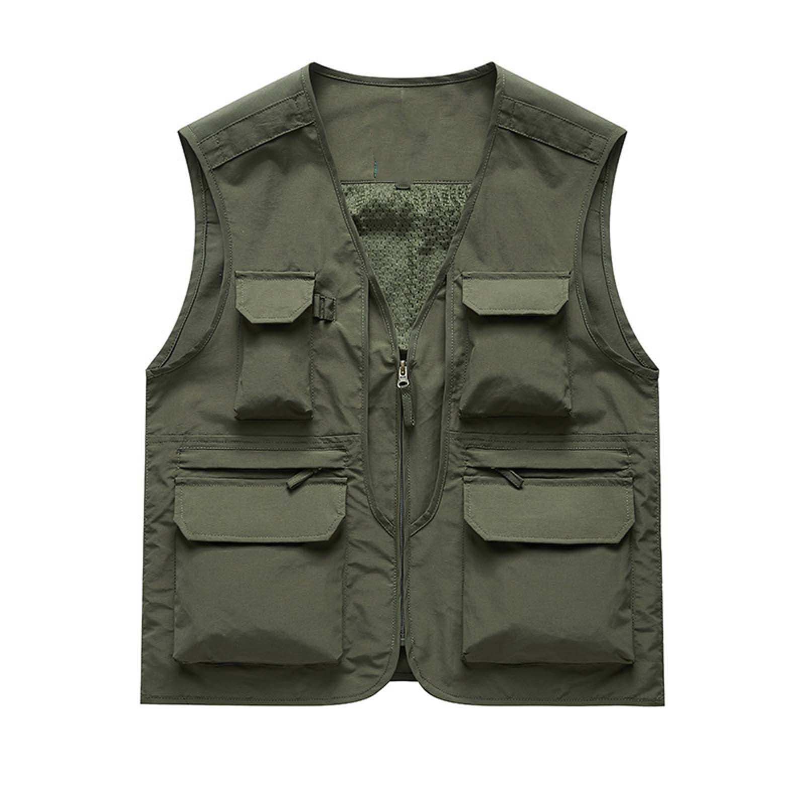 YLSDY Men's Lightweight Outdoor Vest Quick Dry Breathable Mesh Fishing ...