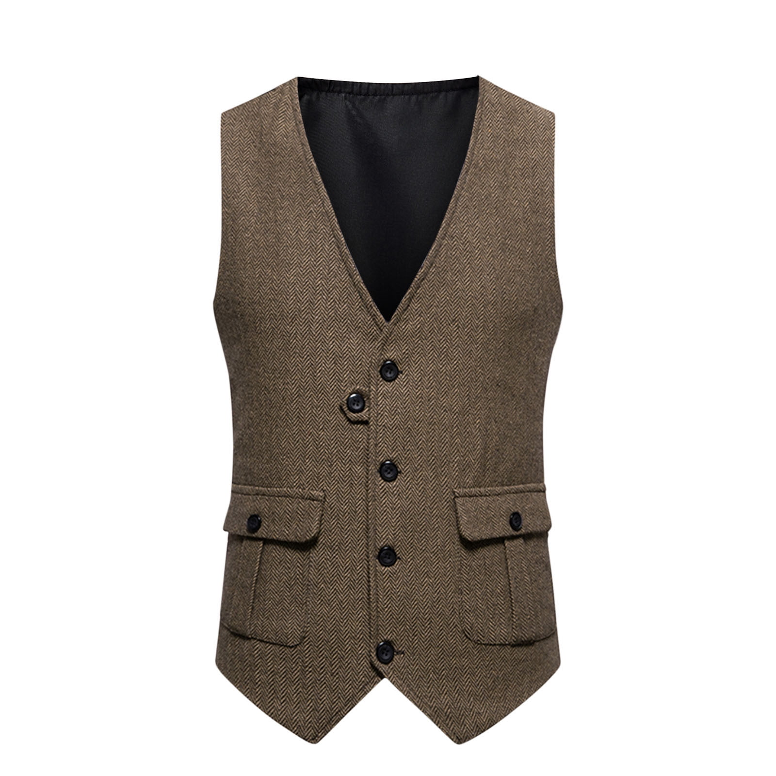 YLSDY Men's Single Breasted Pockets Wedding Groomsmen Suit Vest ...