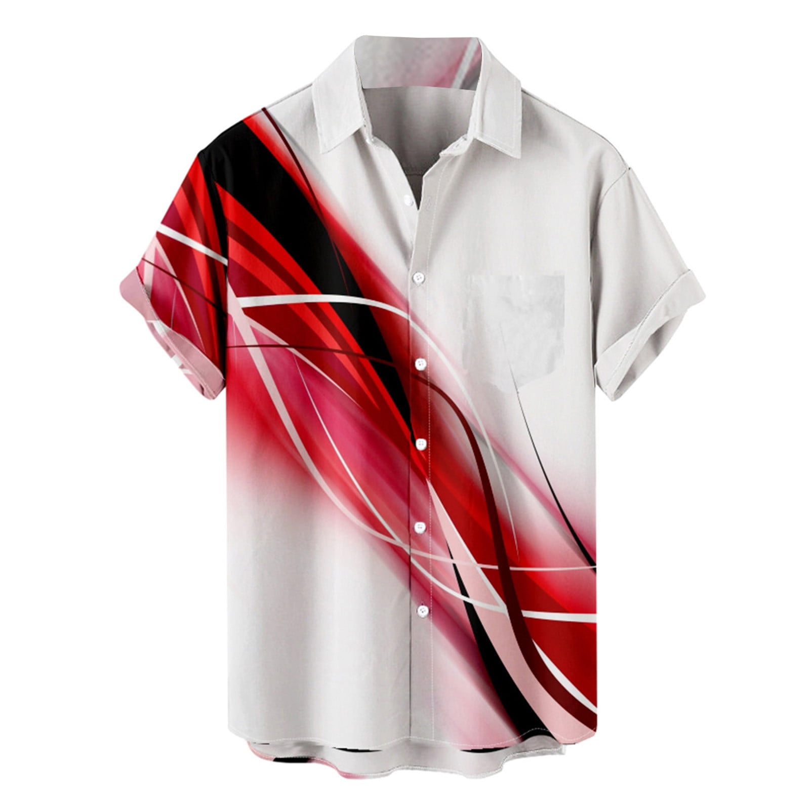 YLSDL Mens Dazzling Light Beach Shirts Workout Novelty Graphic Basic ...