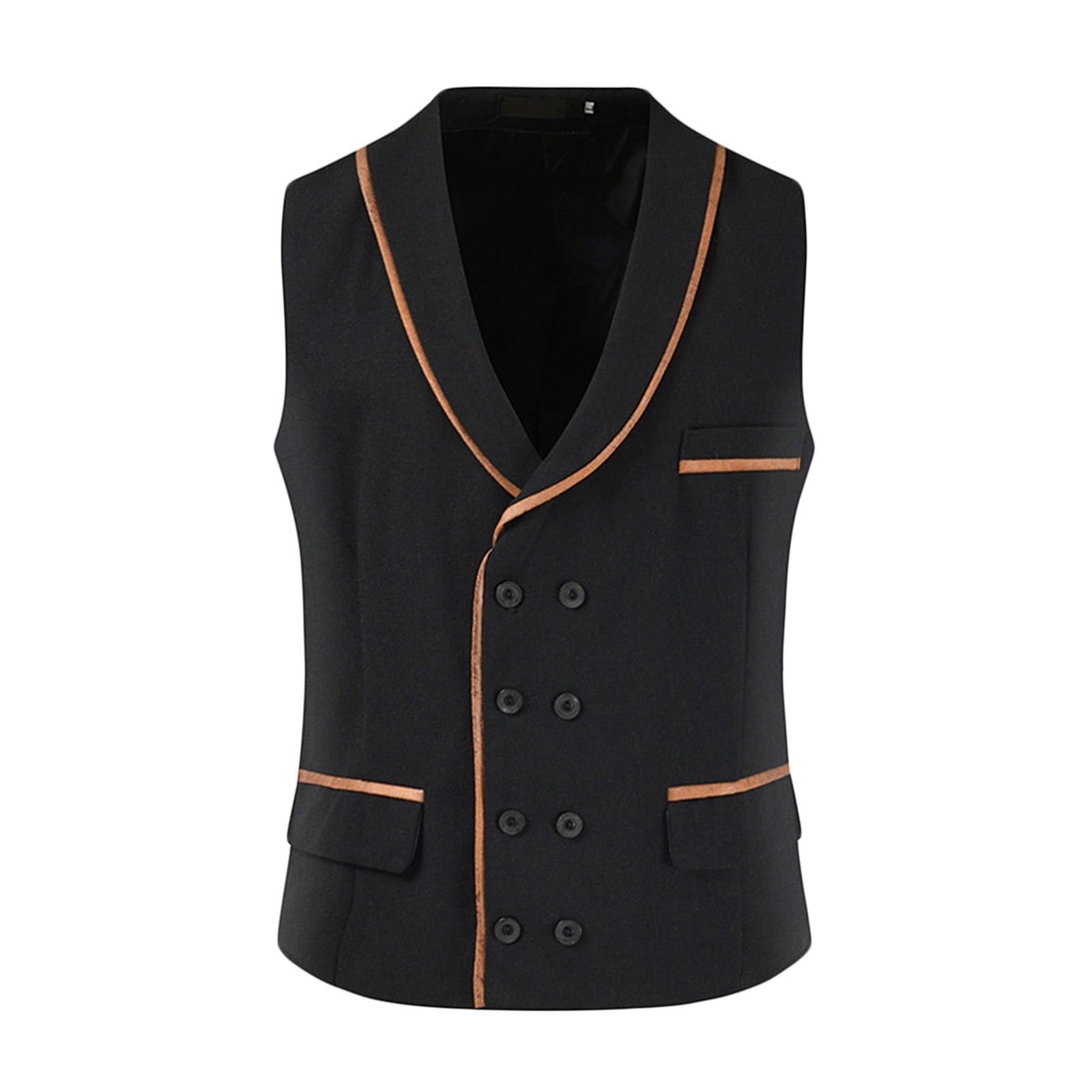 YLSDL Mens Victorian Vest Steampunk Double Breasted Suit Vest Slim Fit ...