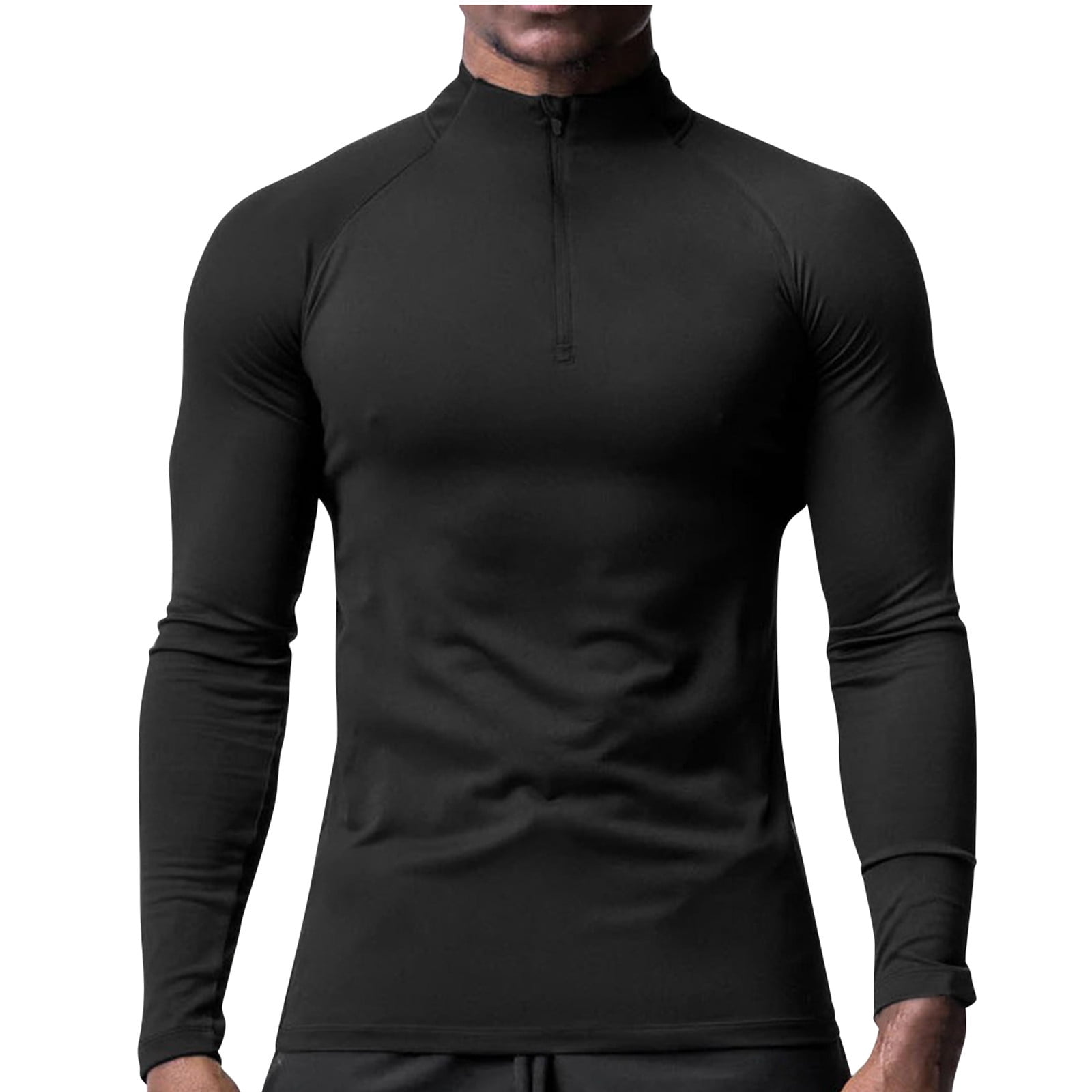 YLSDY Fashion Men's Sports Long Sleeve Compression Shirt Quick Dry ...