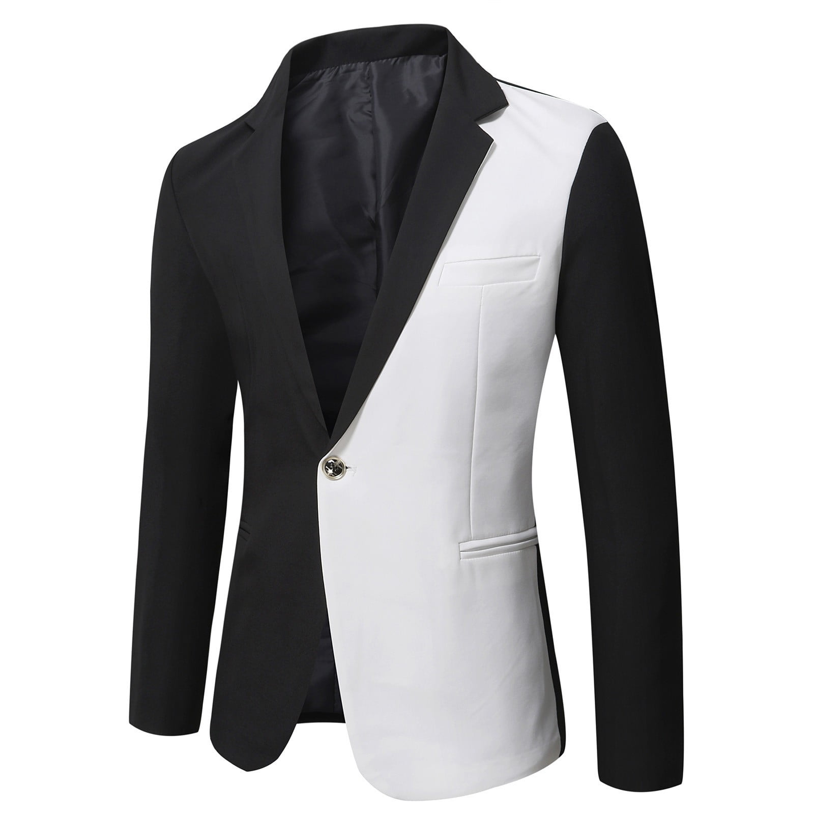 YLSDY 2024 Men's Two-Tone Blazer Business One Button Slim Fit Wedding ...
