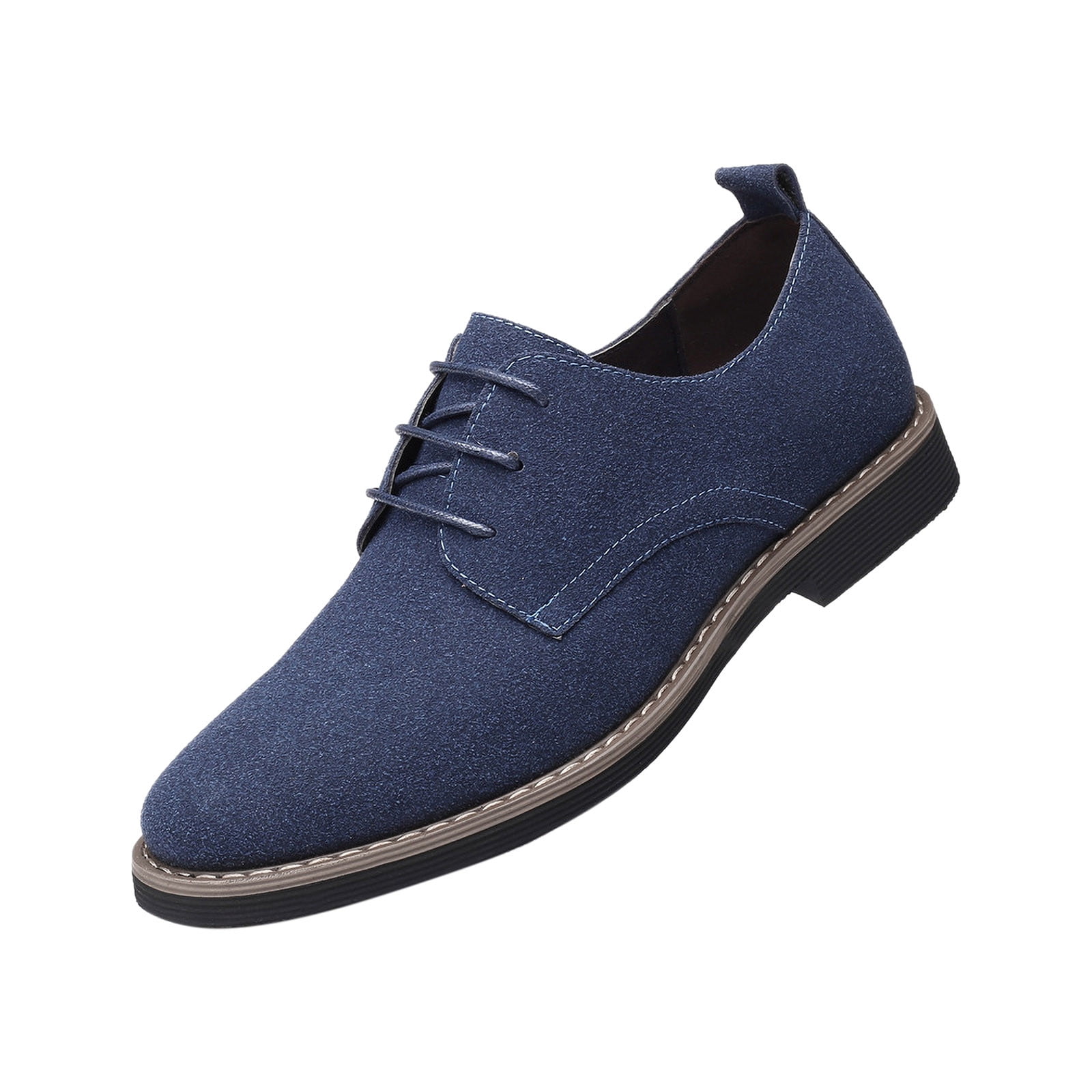 YLSDY Men's Derby Shoes Cap Toe Oxford Shoes Lace-Up Oxfords Suede ...