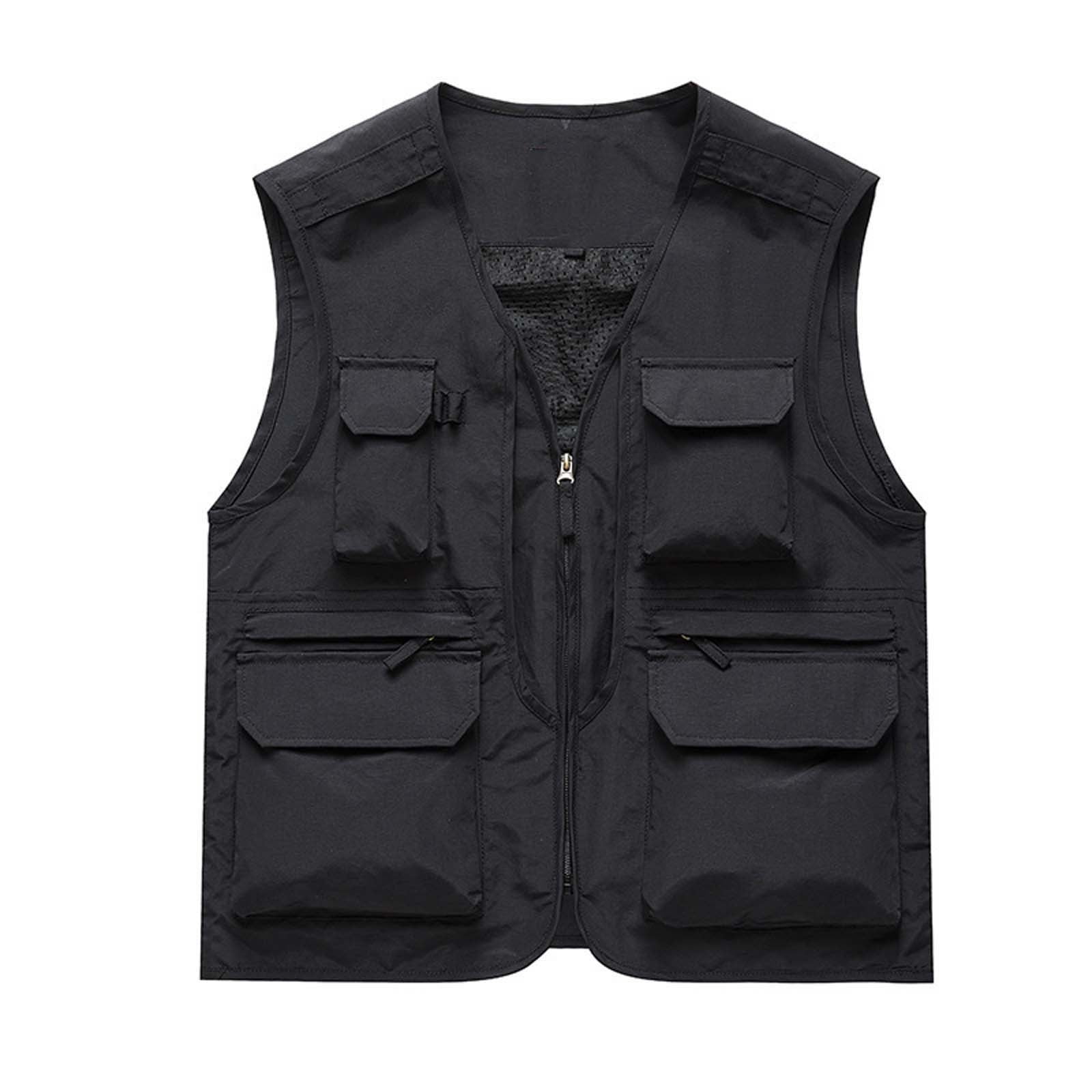 YLSDY Men's Lightweight Outdoor Vest Quick Dry Breathable Mesh Fishing ...