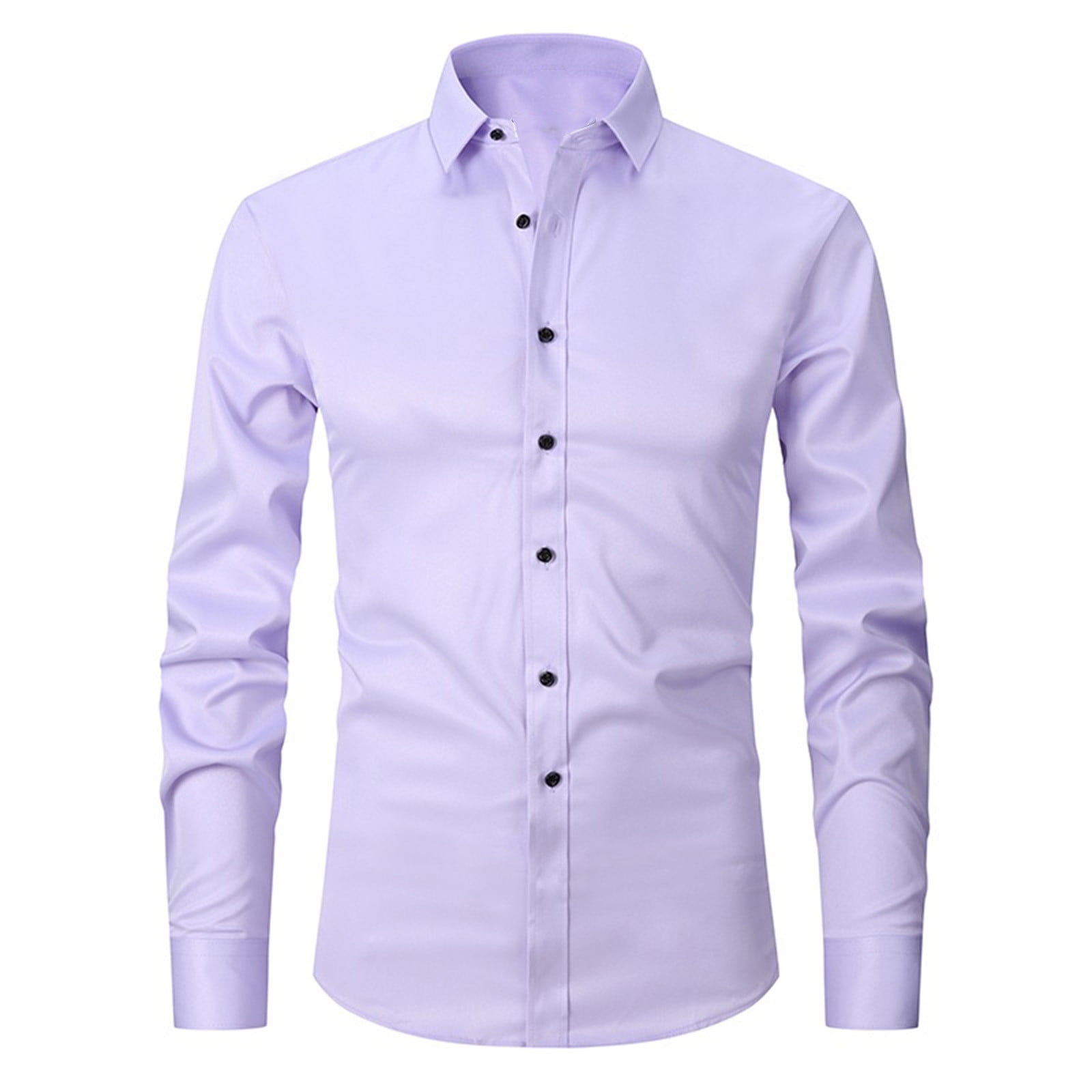 YLSDY Men's Long Sleeve Dress Shirt Slim Fit Button Down Formal ...