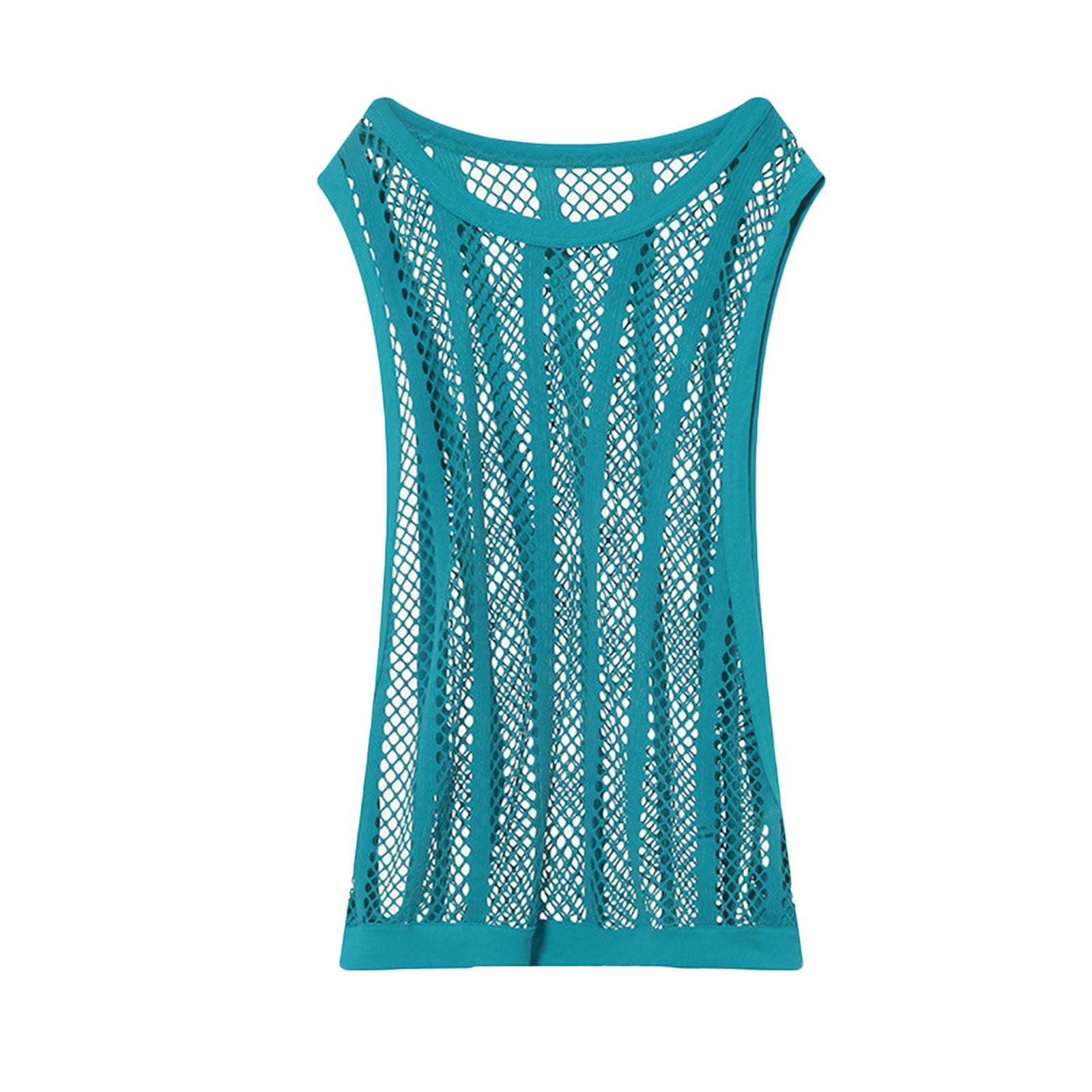 YLSDY Men's Mesh Knit Tank Tops Fashion Fishnet Transparent Sleeveless ...