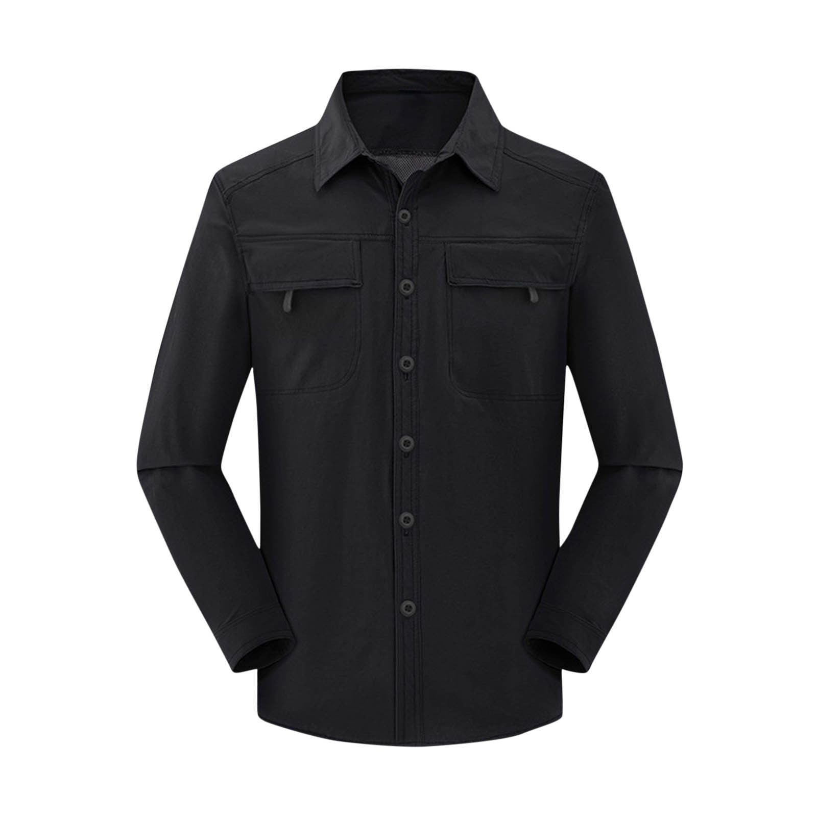 YLSDY Men's Quick Dry Hiking Shirt Long Sleeve Breathable Lightweight ...