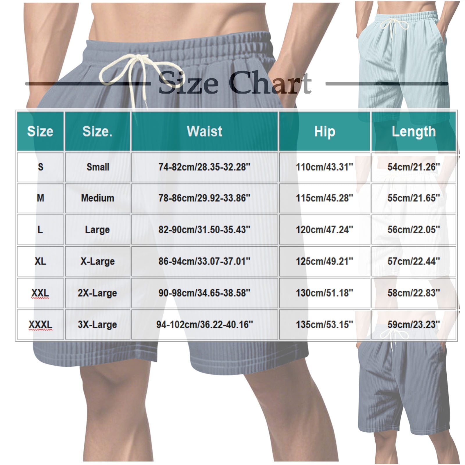 YLSDY Men's Shorts Summer Elastic Waist Mokaloha Shorts Drawstring ...